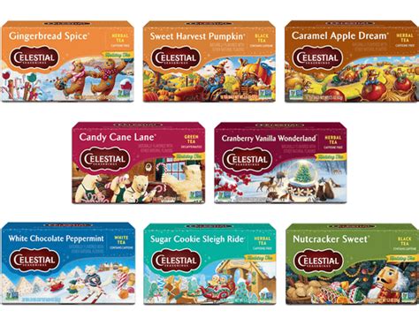 Holiday Tea Variety Pack Festive Seasonal Herbal Teas Celestial