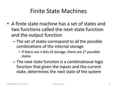 Ppt Finite State Machine Continued Powerpoint Presentation Free