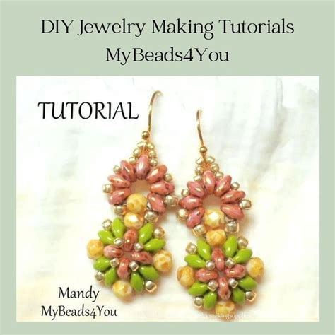 Earring Beading Pattern Diy Jewelry Making Tutorial Mandy Earring