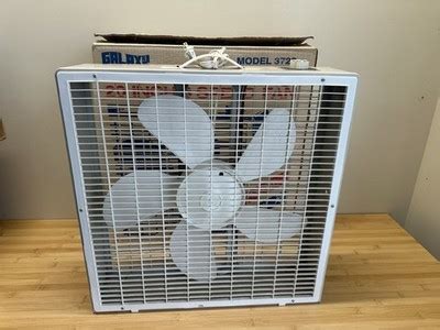 Vintage Galaxy By Lasko 20” 3 Speed Box Fan Model 3723 With Original