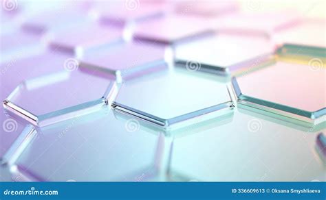 Colorful Honeycomb Structure In Vivid Pastel Tones Abstract 3d Render