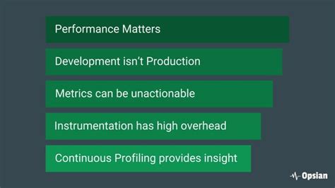 Continuous Profiling In Production What Why And How Ppt