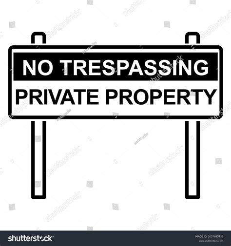 No Trespassing Sign Board Icon Trendy Stock Vector Royalty Free