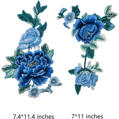Embroidered 3d Flower Applique Patches Floral Sewing Embellishments