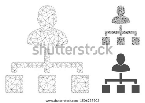 Mesh User Hierarchy Model Triangle Mosaic Stock Vector Royalty Free 1506237902 Shutterstock