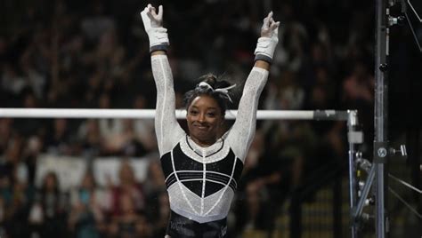 Watch Simone Biles Makes Triumphant Return To Gymnastics After Two Year Hiatus