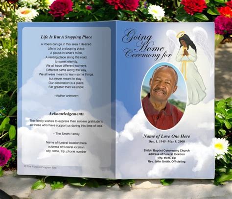 Church Funeral Program Backgrounds 16 Page Funeral Program 1072