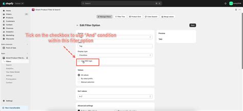 Use And Filtering Condition In Same Filter Option Smart Product