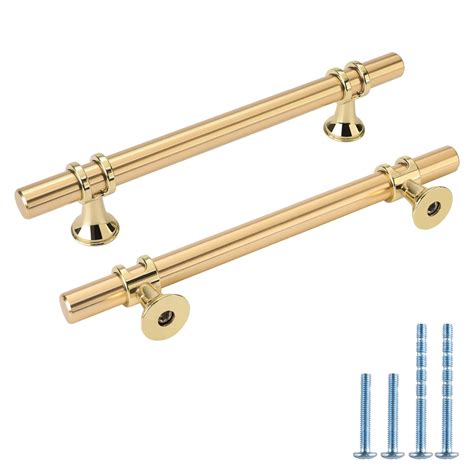 Buy Rergy 10 Pack Brushed Brass Cabinet Pulls Gold Cabinet Handles 5in128mm Kitchen Cabinet