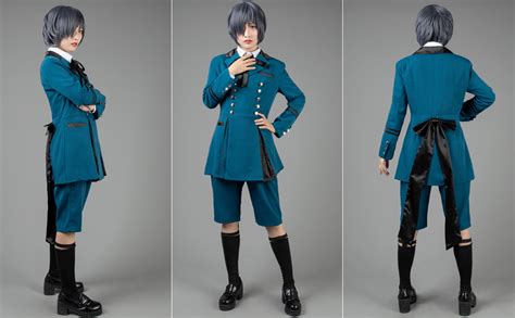 Cosfun Anime Cosplay Costume Blue Uniform Outfit For