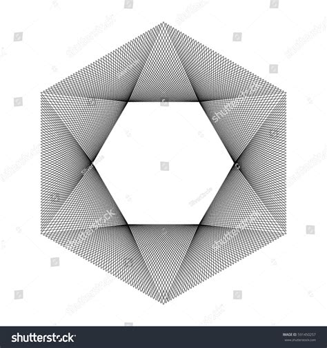 Design Element Rotation Intersection Overlay Black Stock Vector