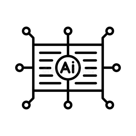Ai Education Processor Icon Stock Illustration Illustration Of