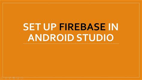 Add Firebase In Android Studio YouTube