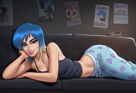 Rule 34 1girls 2025 2d 2d Artwork Ai Generated Blue Eyes Blue Hair