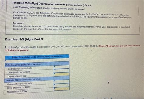 Solved Exercise Algo Depreciation Methods Partial Chegg