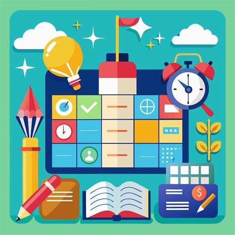 Premium Vector Schedule Management Background Illustration