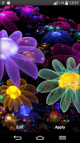 Glowing flowers by My Live Wallpaper на Андроид скачать бесплатно ...