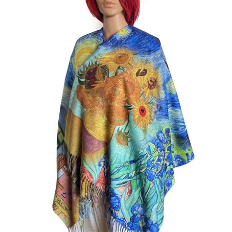 Van Gogh Art Scarf Starry Night Sunflowers Irises And Bedroom Design