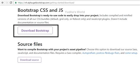 Bootstrap Cara Menggunakan Bootstrap Yudha S World
