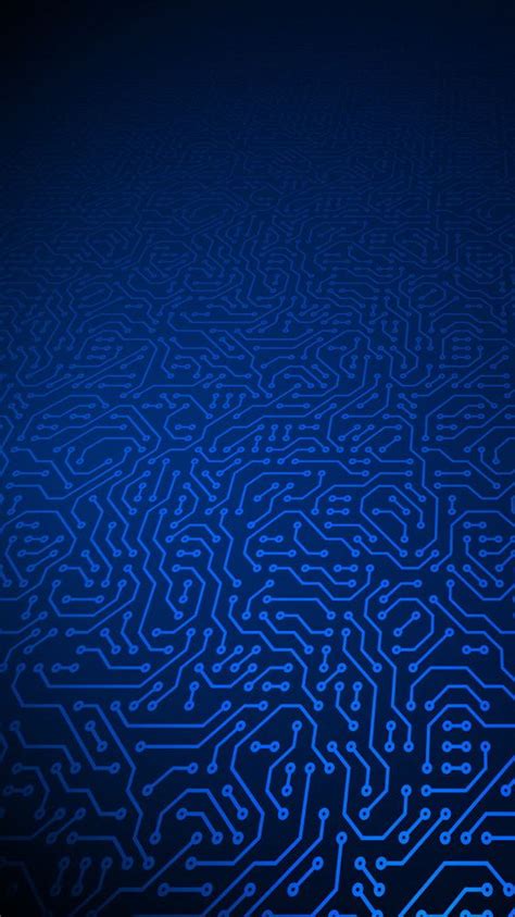 Abstract Blue Circuit Board Wallpaper