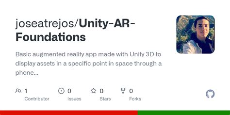 Github Joseatrejos Unity Ar Foundations Basic Augmented Reality App Made With Unity D To