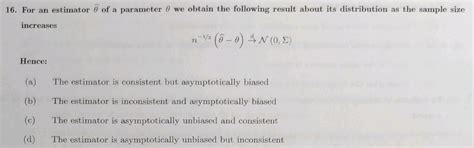 Solved For An Estimator Hat Theta Of A Parameter Theta We Chegg