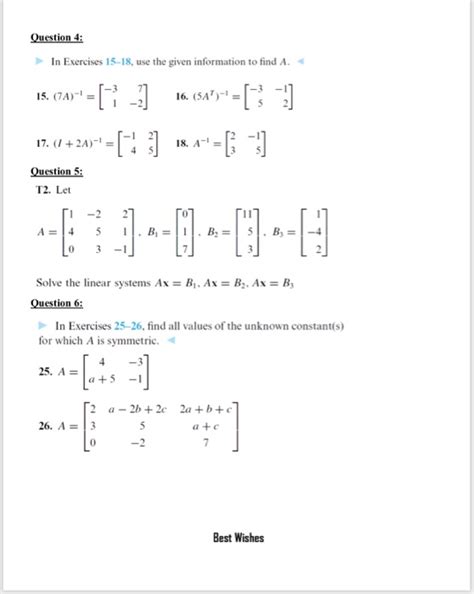 Solved Question 4 In Exercises 15 18 Use The Given