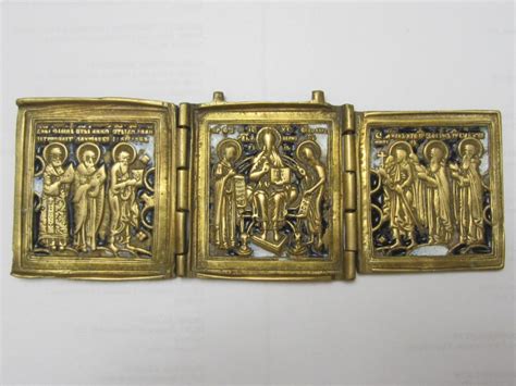 Складень 3 створки икона Иисус Христос Господь Вседержитель святые ...