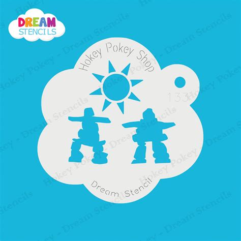Inukshuks With Sun Dream Stencil 133 Hokey Pokey Shop