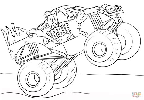 Zombie Monster Truck Coloring Pages