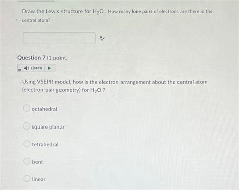 Solved Draw The Lewis Structure For Ho How Many Lone P
