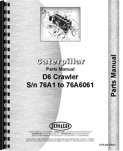 Caterpillar D6 Crawler Parts Manual