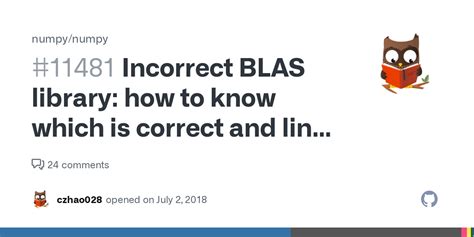 Incorrect BLAS Library How To Know Which Is Correct And Link That Issue Numpy Numpy