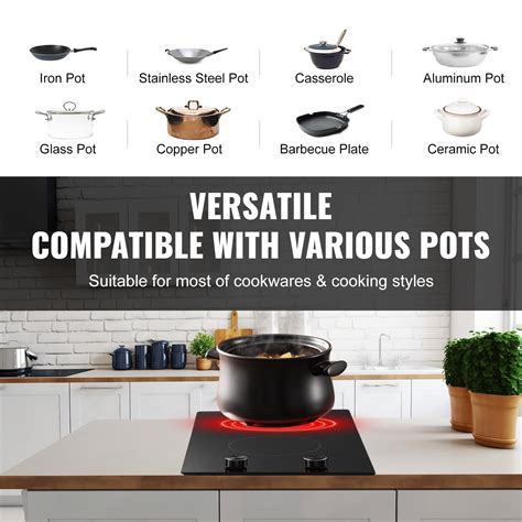Vevor Lt2v 31 Electric Cooktop 12 Inch 2 Burners Built In Electric