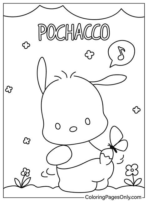 Pochacco Kleurplaten Gratis Afdrukbare Sanrio Characters Kleurplaten