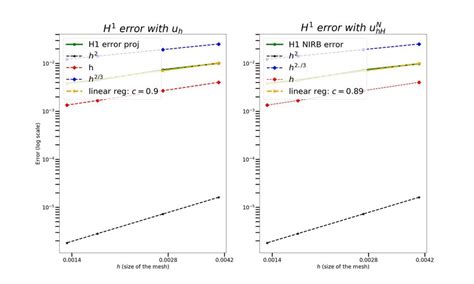 12 h 1 fem relative error left and nirb rectified error right