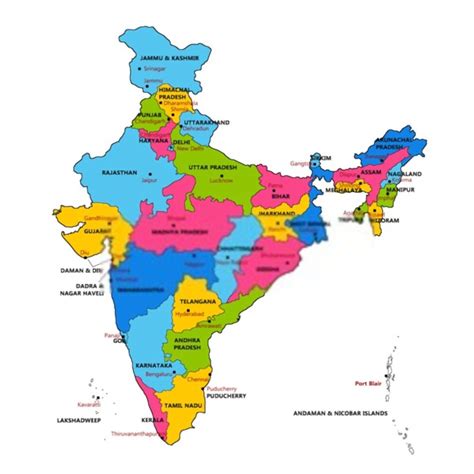 India Map With States And Capitals List Free Worksheets Printable
