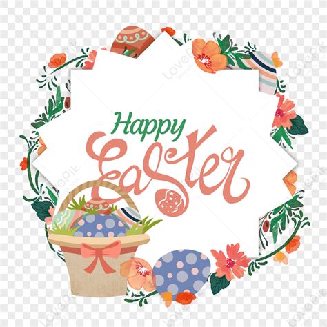 Beautiful Easter Floral Egg Border Invitation Frame Beauty Leaf