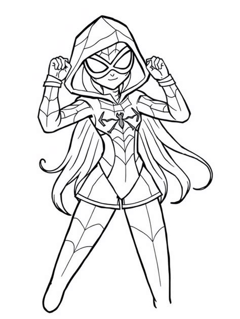 Printable Spider Gwen Coloring Pages