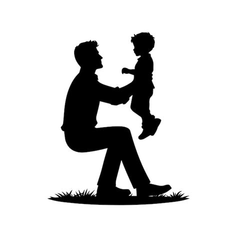 Premium Vector Father And Son Vector Icon Illustration Concept