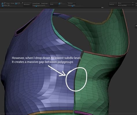 [zbrush] help with mesh separating at edges — polycount