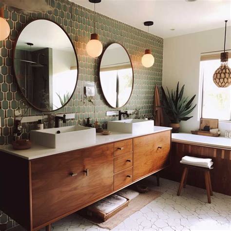 15 Amazing Mid Century Bathroom Design Ideas For A Retro Touch • 333k Inspir… Bathroom