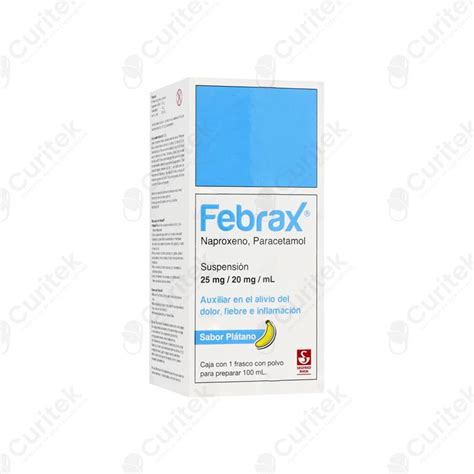 Febrax Sabor PlÁtano 25 Mg 20 Mg Ml SuspensiÓn 100 Ml