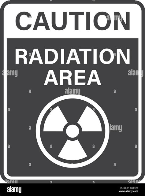 Radioactive Material Warning Icon In Flat Style Radiation Danger