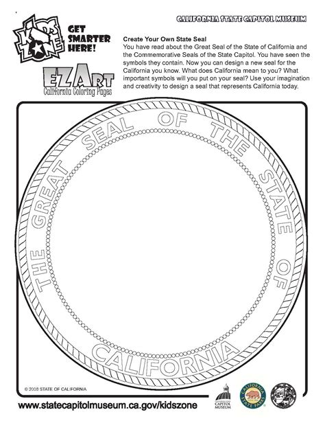 California State Seal Coloring Page