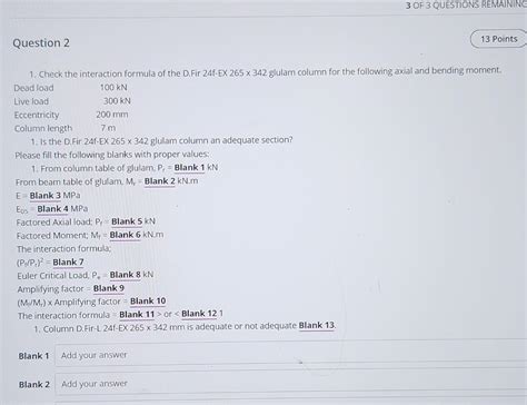 Solved Question 2 1 Check The Interaction Formula Of The