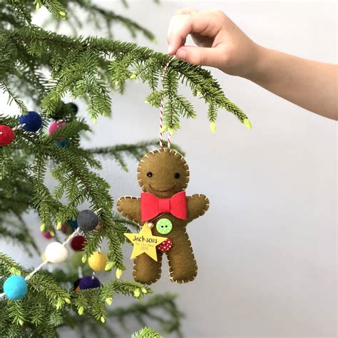 Personalised Gingerbread Man Decoration By Miss Shelly Designs