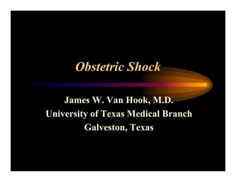 Obstetric Shock Pdf