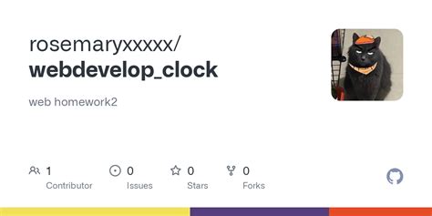 GitHub Rosemaryxxxxx Webdevelop Clock Web Homework