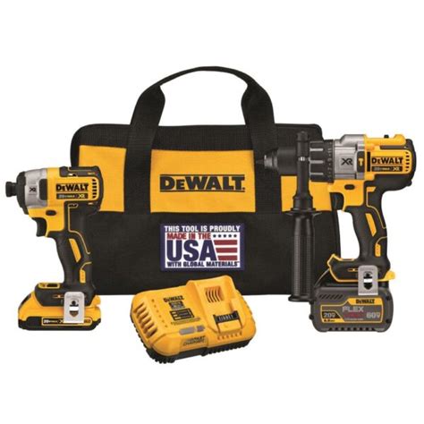 New Dewalt Flex 20v Max Xr Premium Hammer Drill And Impact Driver Combo